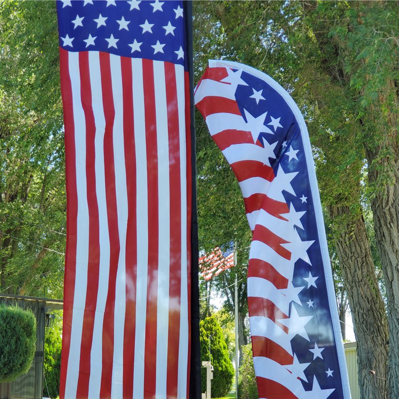 16' Windless Kit 2.5'x11' - pole, spike, flag - Designs in Motion